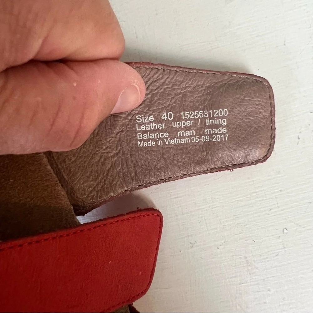 Dansko | Shoes | Dansko Vienna Milled Nubuck Wedge Slides Sandals Red ...
